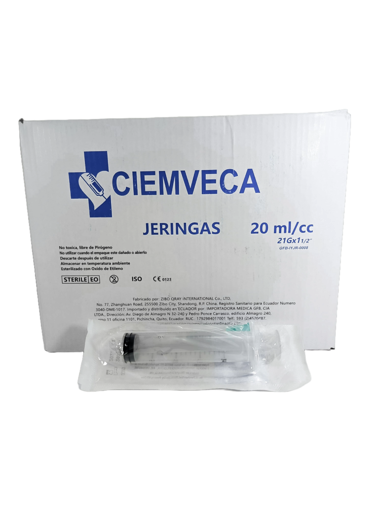 Jeringa 20 ml/cc 21 GX 1 ½
